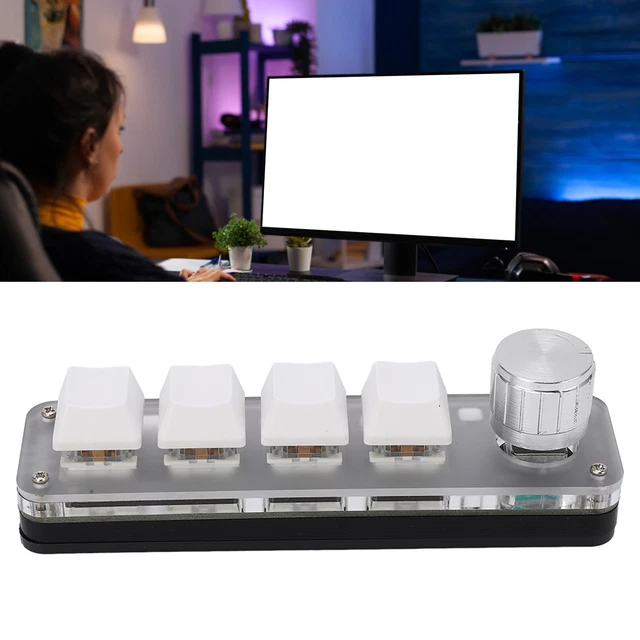 4 KEYS ONE Handed Mechanical Keyboard Programmable Keyboard RGB DIY ...