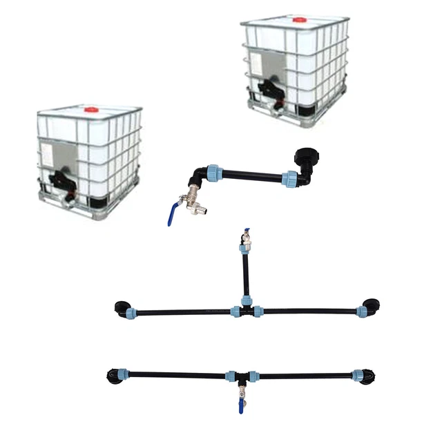 ELBOW IBC ADAPTER Container Tank Gooseneck Outlet Connector for Filling ...