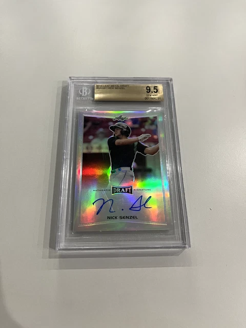 LEAF 2017 METAL Draft Auto Card Nick Senzel Bgs 9,5 Auto 10 EUR 49,00 ...