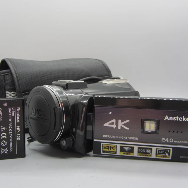 ANSTEKER 4K ULTRA HD Handheld Compact Digital Camcorder Black Tested £ ...