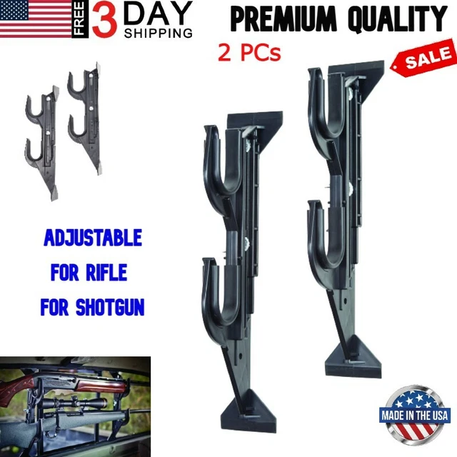 HUNTING GUN HOLDER Rack Rear Window Mount Pickup Truck Rifle Shotgun ...