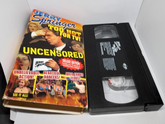 JERRY SPRINGER TOO Hot For TV! Uncensored VHS 1998 W/Contest Insert £5. ...