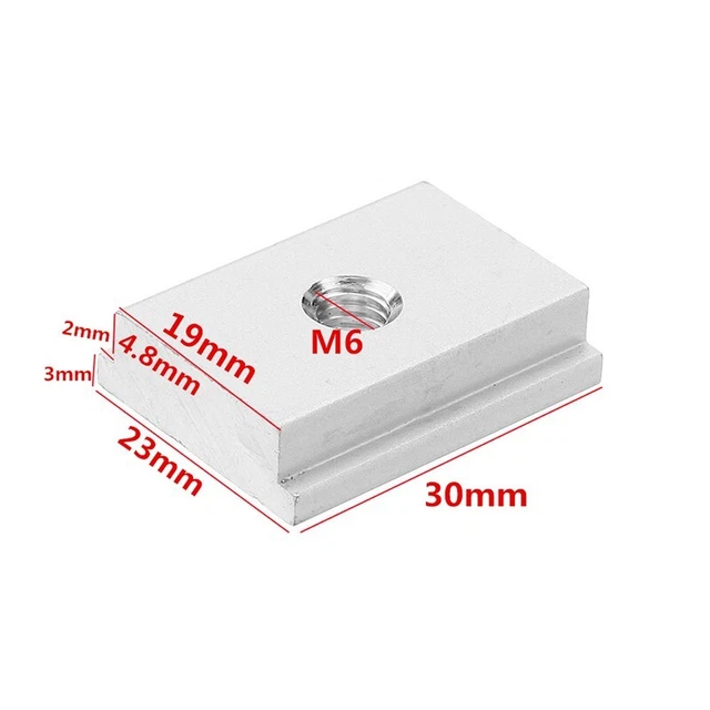 FICHE M6 TTRACK écrou coulissant curseur à fente en T pour outil de travail du EUR 22,69 ...