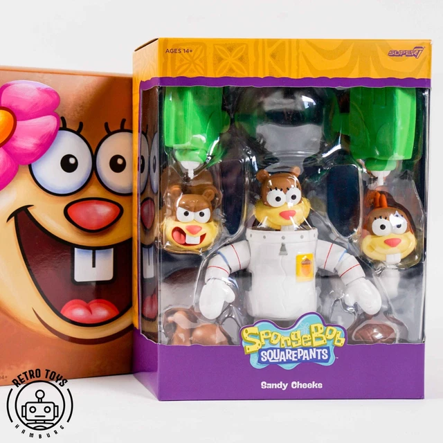 SANDY CHEEKS SPONGEBOB Squarepants Super7 Ultimates Action Figur Neu ...
