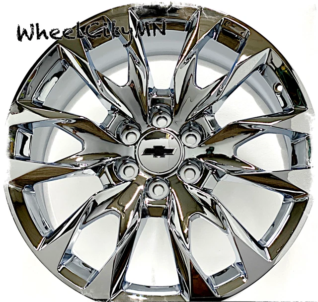 24& CHROME 2022 Chevy Silverado Tahoe Suburban SF2 OE replica wheels ...