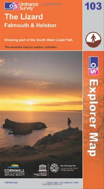 LIZARD, FALMOUTH AND Helston (OS Explorer Map) - Ordnance Survey EUR 12 ...