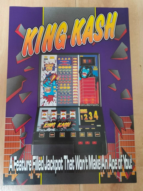 BELL FRUIT BFM "King Kash" Arcade Fruit Club Machine A4 Sales Flyer £12 ...