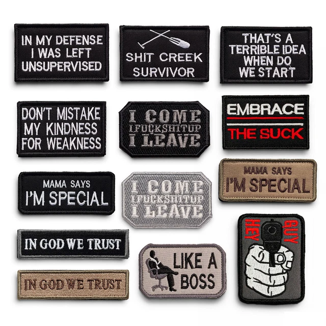 FUNNY BIKER SAYING Hook & Loop Embroidered Patch Badge Fabric Craft ...