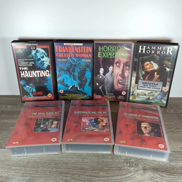 7 X HORROR VHS bundle - The Haunting, Frankenstein, Dracula, Etc £3.00 ...