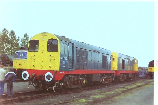 35MM RAILWAY COLOUR Negative Class 20 087 and 20 132 at Worksop 05.09. ...