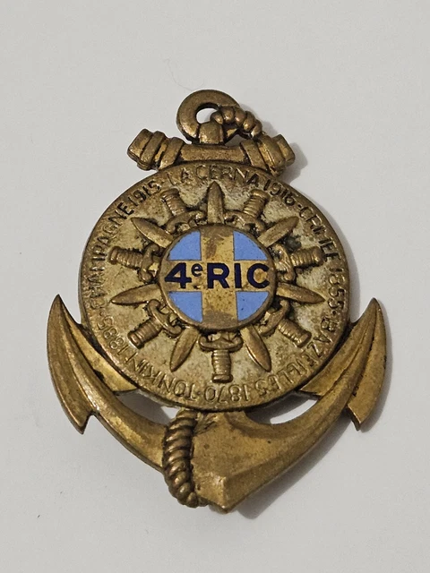COLO INSIGNE 4ÈME RIC Infanterie Coloniale Indochine Drago O Métra ...