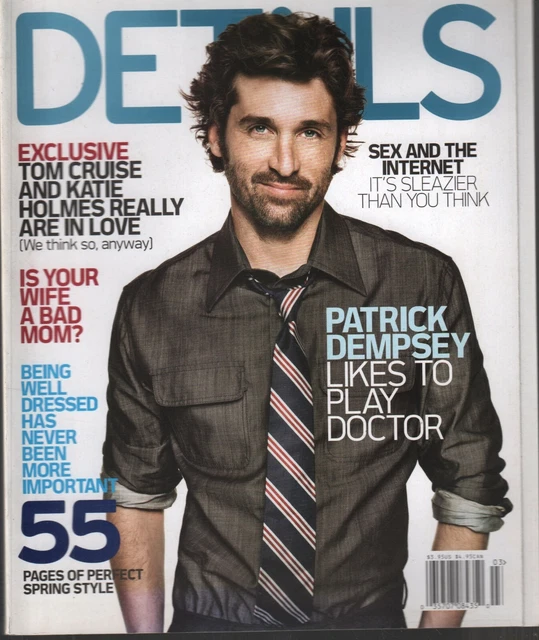 DETAILS MAGAZINE MARCH 2006 Tom Cruise Katie Holmes Patrick Dempsey ...
