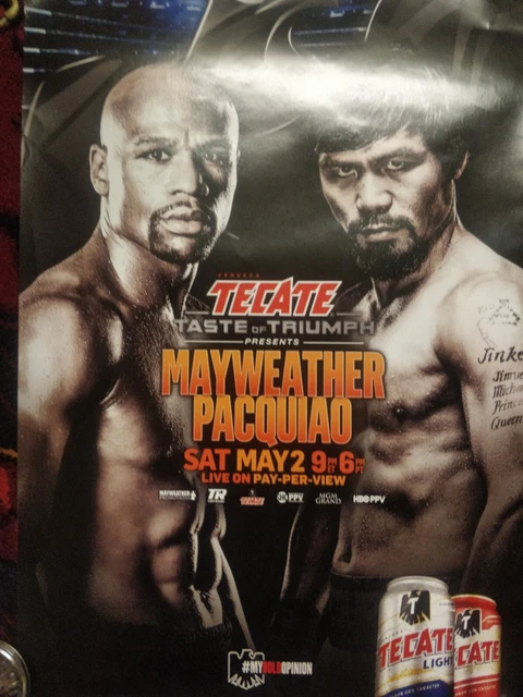 FLOYD MONEY MAYWEATHER vs. Manny Pac-Man Pacquiao Small Tecate Boxing ...