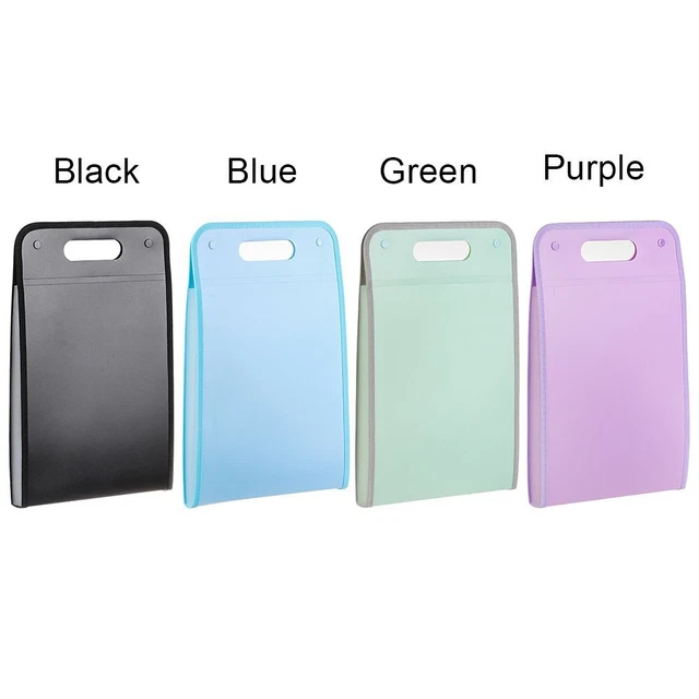 PLASTIC FILE CASE Bill Bag Organ Bag 13 Pockets File Folder Document ...