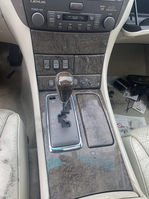 🎌2001-2006 LEXUS LS430 Center Console Shifter Bezel Trim Ivory Oem 02 ...