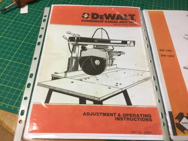 DEWALT DW1251~ DW1501 ~ POWERSHOP MANUALS ~ 32 PAGES ~ X 2 manuals ...