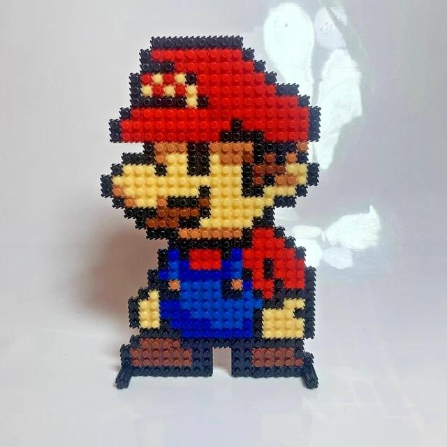 SUPER MARIO PIXEL Art Plastic Blocks Construction Set - DIY Building ...