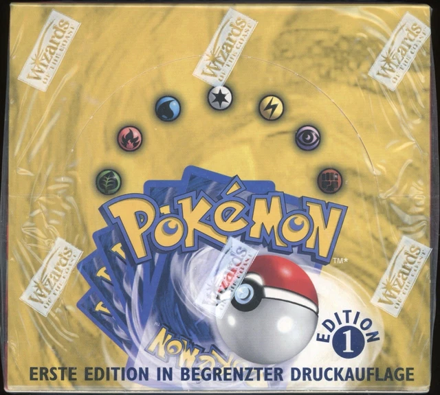 1999 POKEMON GERMAN 1st Edition Base Set Booster Box Display SEALED EUR ...
