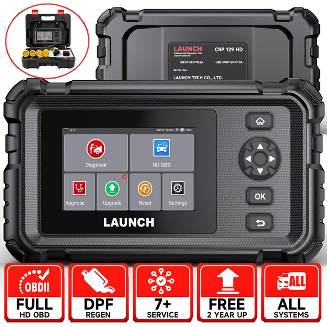 2025 LAUNCH CRP129 HD Elite Heavy Duty Truck Scanner Diesel Diagnostic ...