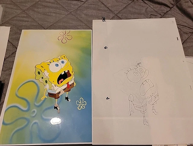 SPONGEBOB SQUAREPANTS ANIMATION Cel Nickelodeon Oversized Panoramic Season 1 £258.03 - PicClick UK