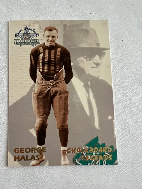 1994 TED WILLIAMS Card Company « Chalkboard Legends » George Halas #65 ...