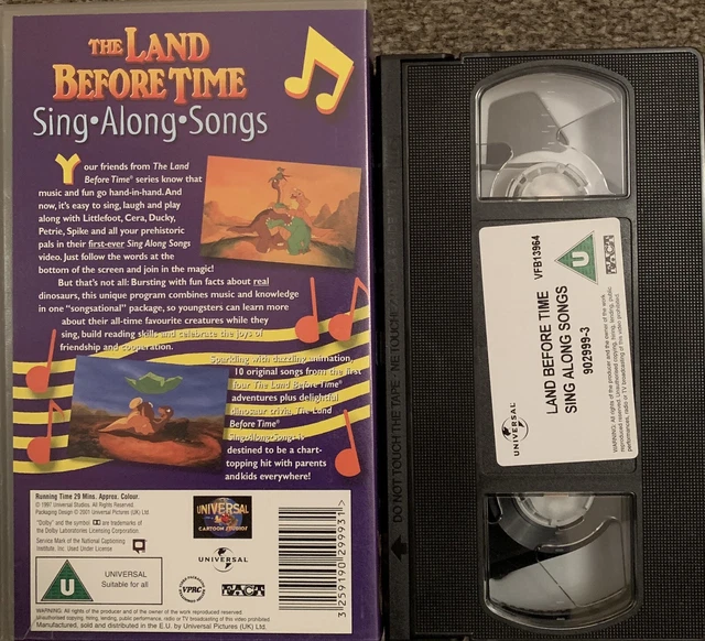 THE LAND BEFORE Time Sing-Along-Songs Vhs Video. (Children’s) EUR 6,60 ...
