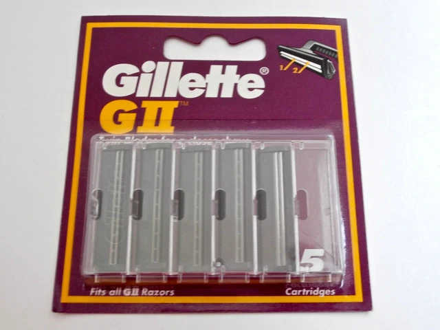 GILLETTE G2 GII Trac 2l Rasierklingen 5 St. für G2 Razor Rasierer Neu ...