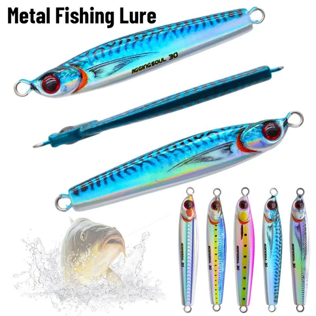15G MINNOW COLORFUL Metal Fishing Lure Spanish mackerel Jig Bait Lead ...