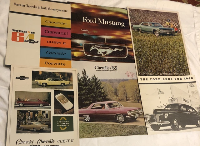 VINTAGE FORD CHEVROLET Chevelle pamphlet brochures 40’s & 60’s ...