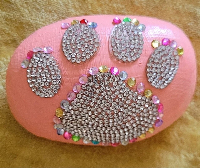 DOG MEMORIAL Stone, In Loving Memory, Paw Print, Beautiful Stone £26.52 ...