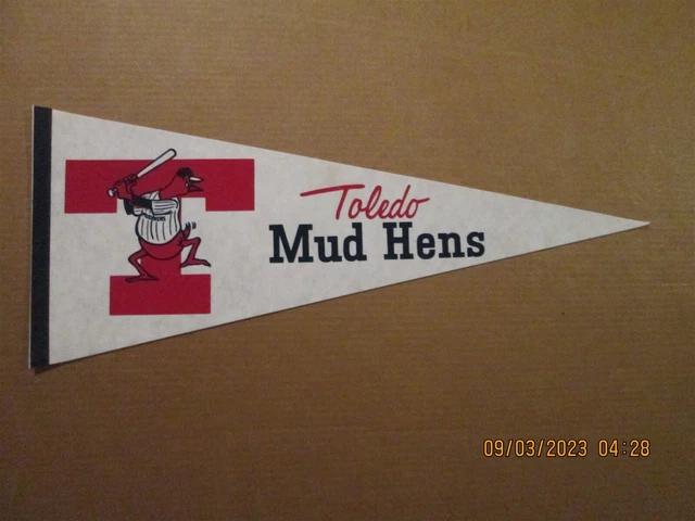 IL TOLEDO MUD Hens Vintage Circa 1980's Team Logo Baseball Pennant $35. ...