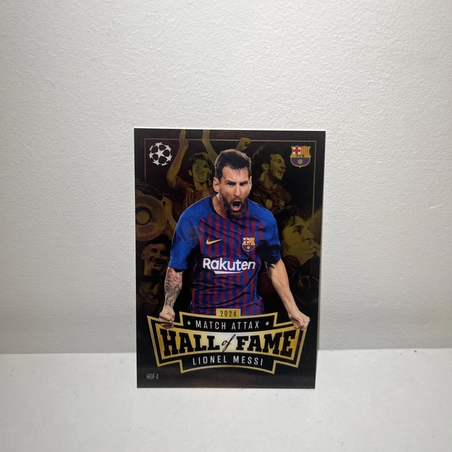TOPPS MATCH ATTAX 2024/2025 Lionel Messi Hall Of Fame Chrome Barcelona ...