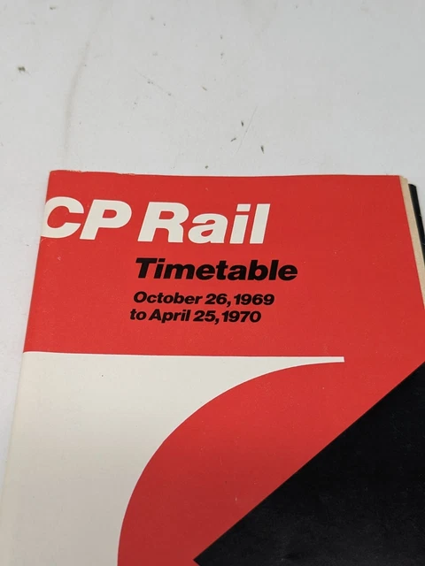 VINTAGE CANADIAN PACIFIC Railroad Public Timetable From 1969 £7.91 - PicClick UK