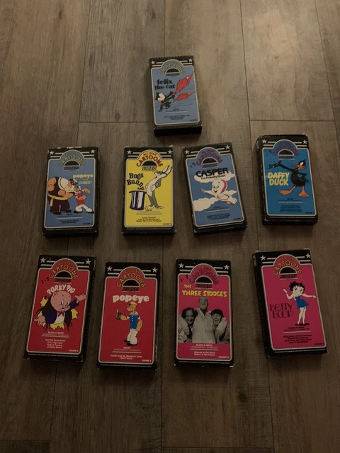 VTG ALLSTAR CARTOONS Vhs Lot Bugs Bunny Popeye Casper Felix Betty Boop ...