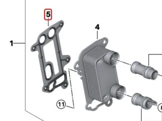GENUINE BMW N47 Heat Exchanger Oil Filter Housing Gasket Seal ...