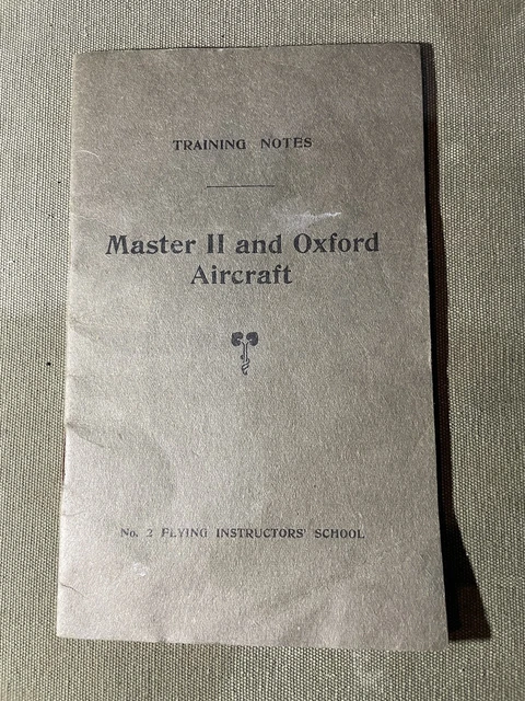 POST WAR TRAINING Notes Miles Master & Oxford Aircraft £10.73 - PicClick UK