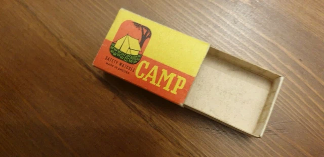 VINTAGE MATCHBOX LABEL- Camp Safety Matches-Flags Of Nations- The ...