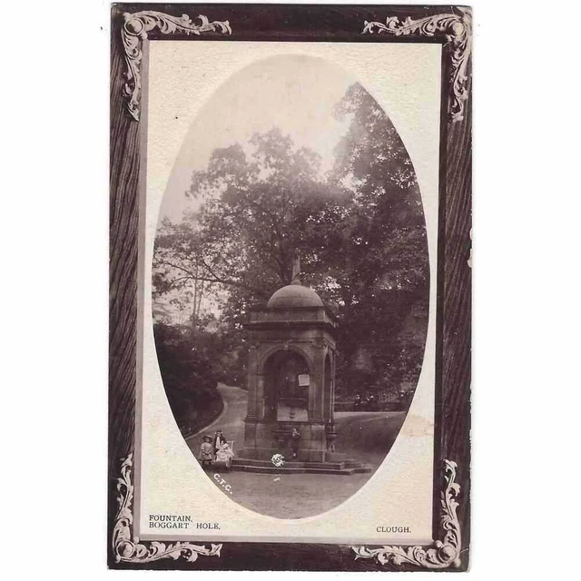 BOGGART HOLE CLOUGH The Fountain, Manchester RP Postcard Postally Used ...