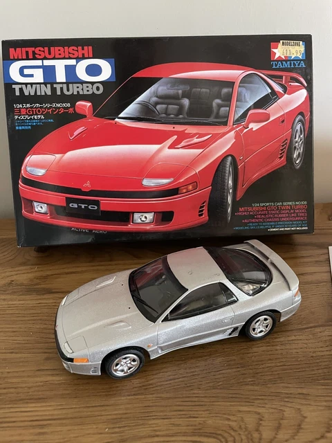 TAMIYA 24108 MITSUBISHI GTO Twin Turbo 1:24 Car Model Kit Display ...