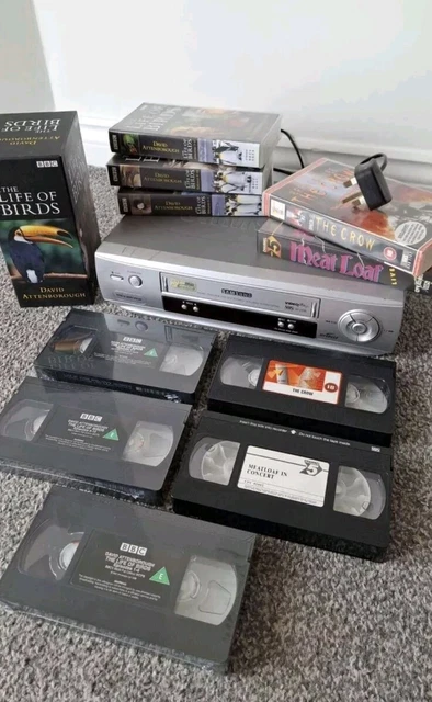 VINTAGE SAMSUNG VHS player Video Plus Hi Logic SV-243B child Lock Tapes ...