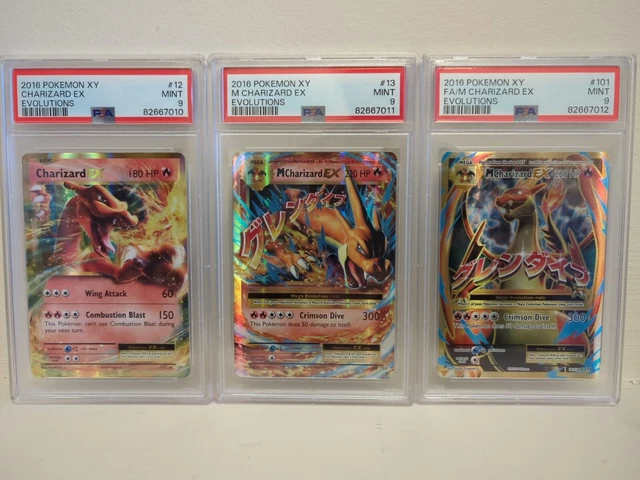 EVOLUTIONS MEGA CHARIZARD Ex Charizard Ex Full Art PSA 9 - SEQUENTIAL ...
