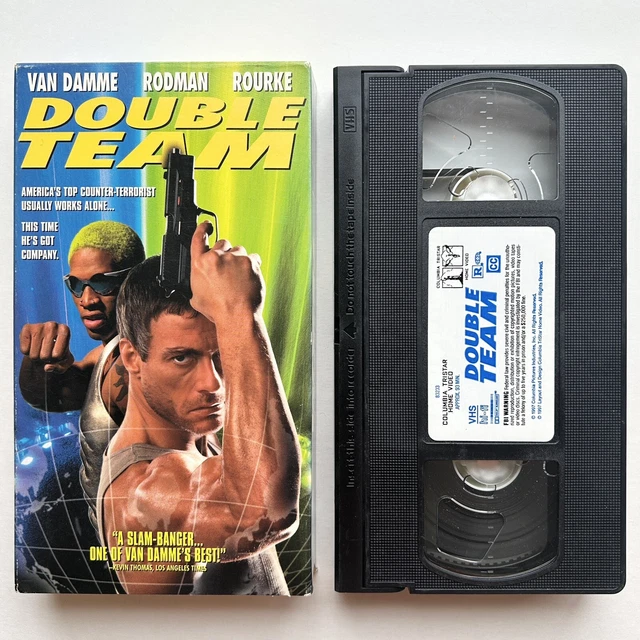 VINTAGE 1997 DOUBLE Team VHS Tape Dennis Rodman Jean Claude Van Damme ...