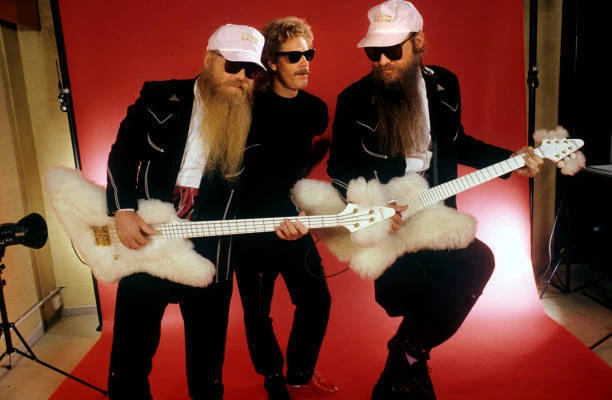 BILLY GIBBONS FRANK Beard Dusty Hill Zz Top In Augsburg 1986 Old Photo ...