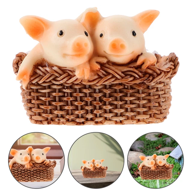 PIG SCULPTURE PIG Model Realistic Pig Model Simulation Pig in Basket ...