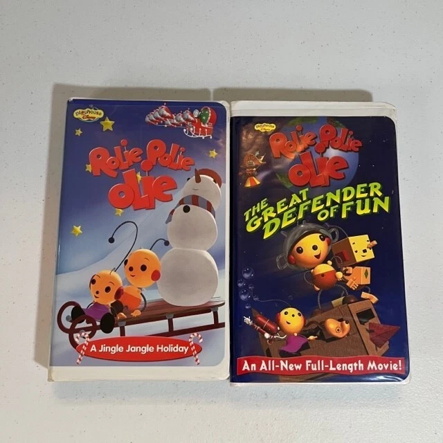 LOT OF 2 Rolie Polie Olie VHS Tapes Movies Christmas Defender of Fun ...