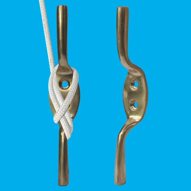 10X 100MM (10.2CM Pouce) Laiton Massif Crochet Tasseau, Drapeau Mât ...