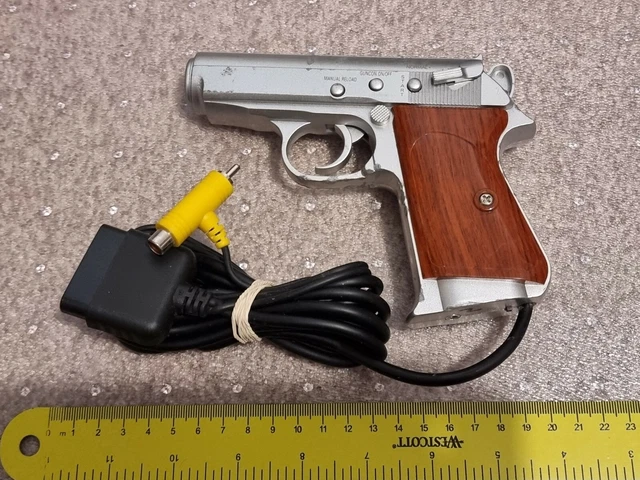SONY PLAYSTATION 1 PS1 PS2 LIGHT GUN PISTOL Silver Game Controller ...