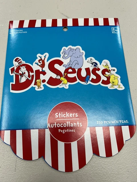 NEW DR. SEUSS Cat in the Hat Kids Birthday Party Favor Gift Toy Sticker Book £4.63 - PicClick UK