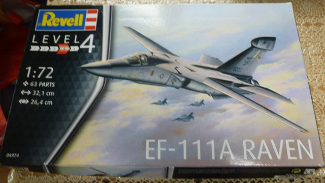 REVELL MODEL KIT EF 111A raven jet aircraft 1:72 new 04974 £16.00 ...