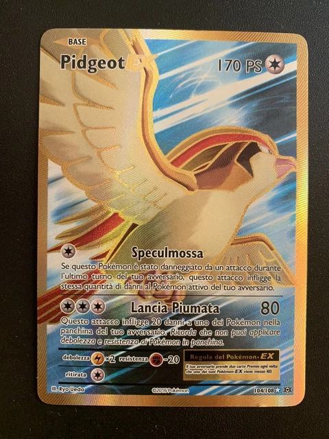 POKEMON CARD PIDGEOT Ex Ita FULL ART - 104/108 XY Evoluzioni ITALIANO ...